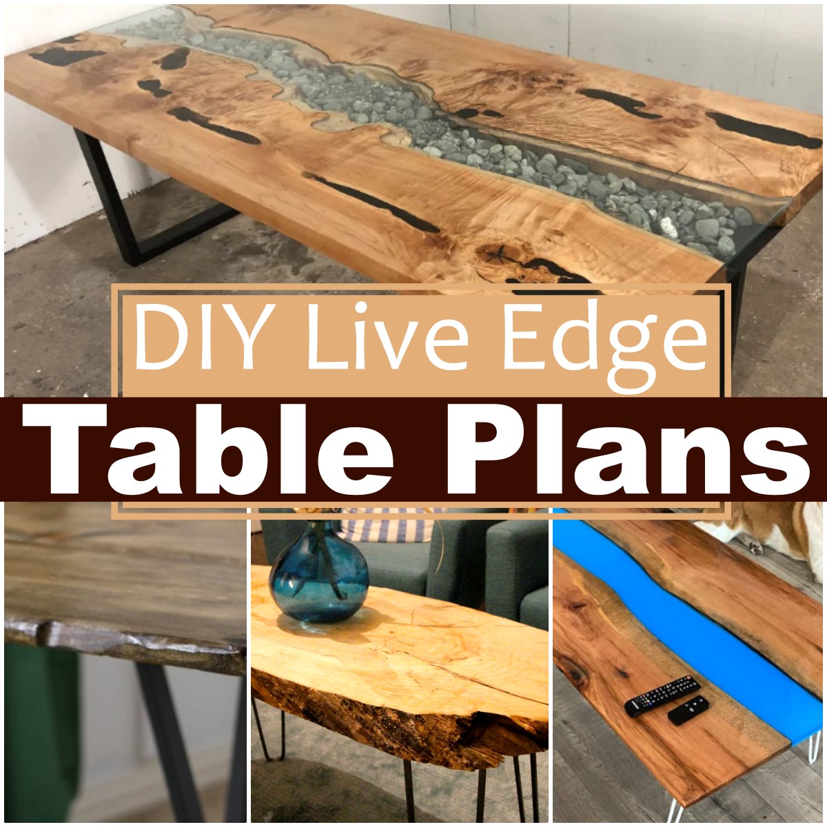 15 DIY Live Edge Table Plans - DIY Crafts