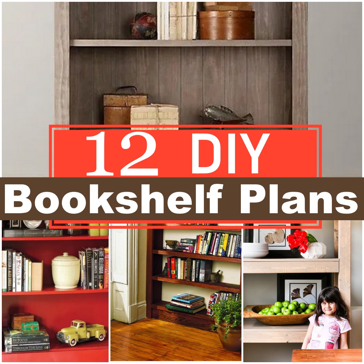 12 DIY Bookshelf Plans You Can Make Easily - DIY Crafts Life