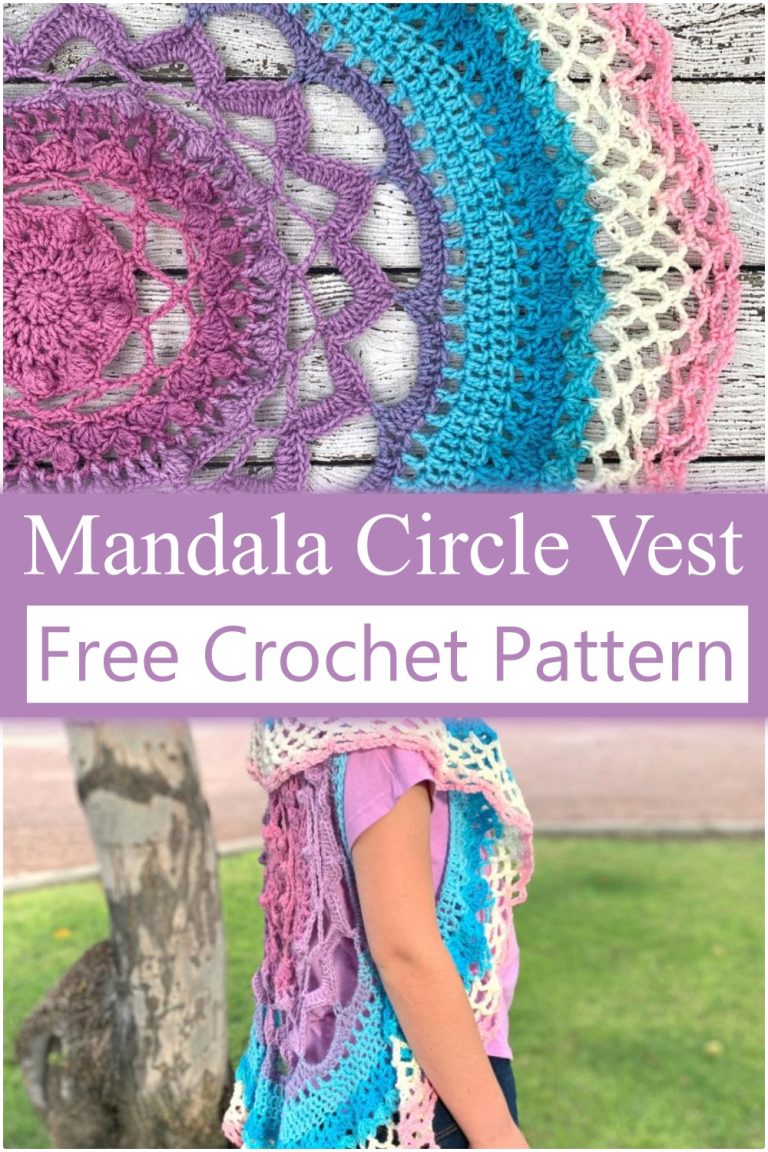 10 Free Crochet Circle Vest Patterns For Women - DIY Crafts