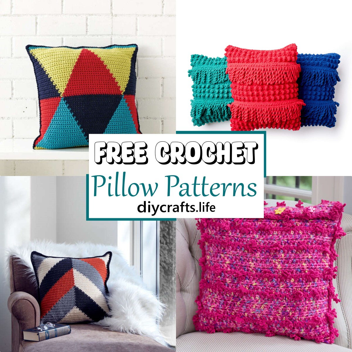 15 Free Crochet Pillow Patterns To Brighten Up Your Home - DIY Crafts