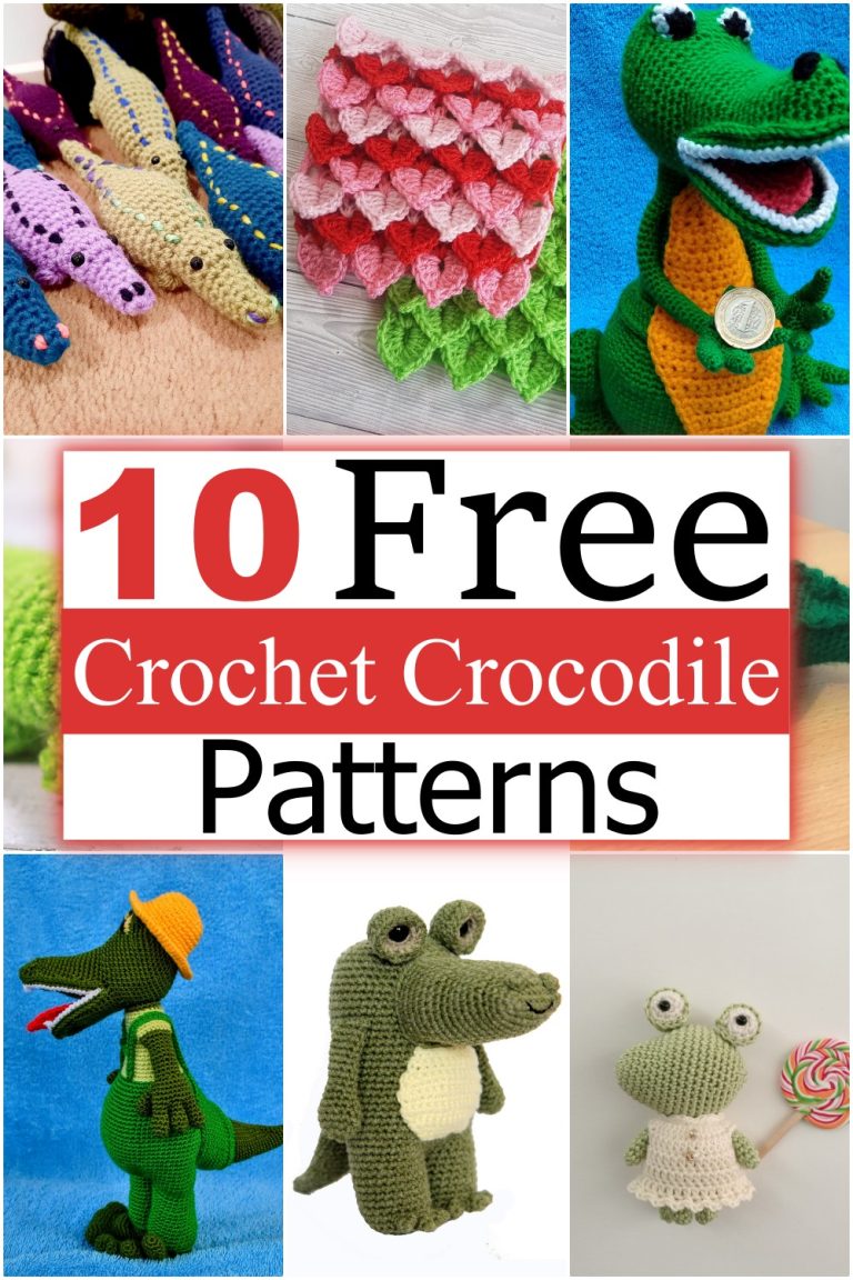 10 Free Crochet Crocodile Patterns - Crocodile Stitch - DIY Crafts