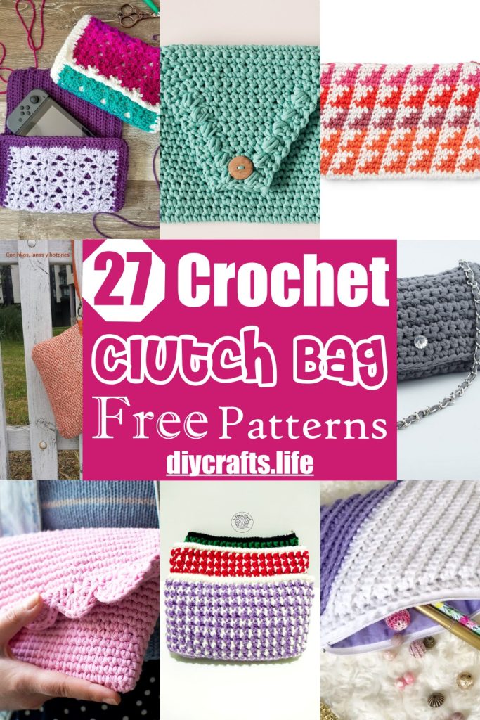 27 Free Crochet Clutch Bag Patterns - DIY Crafts
