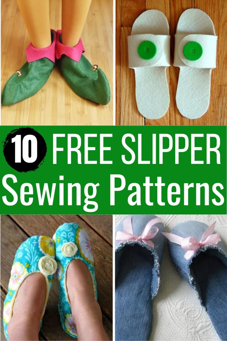 10 Free Slipper Sewing Patterns - DIY Crafts