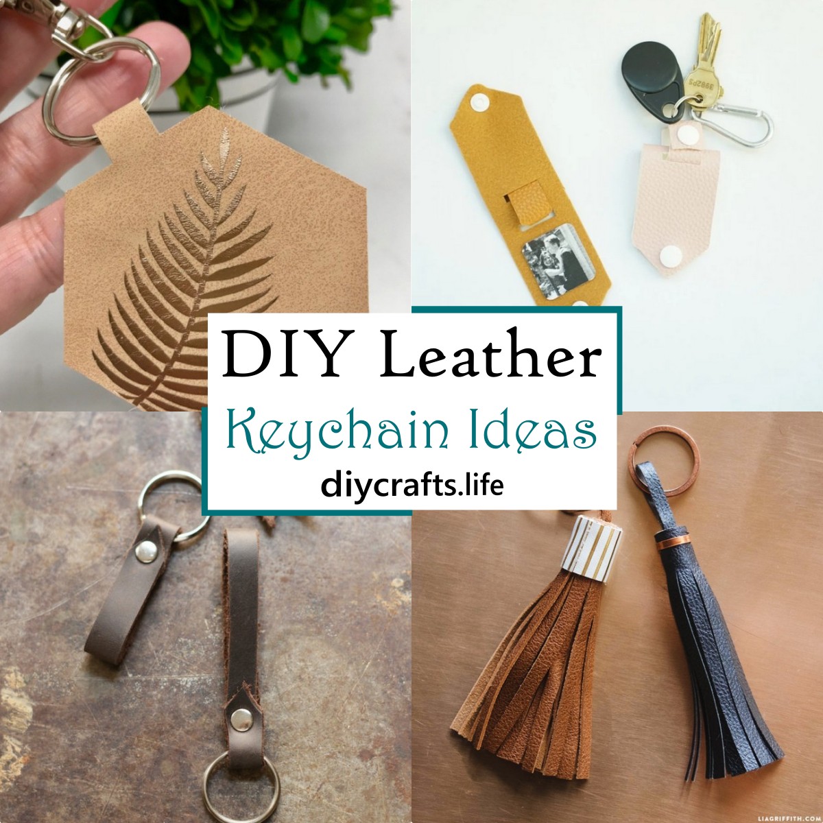 20 Homemade DIY Leather Keychain Ideas DIY Crafts Life