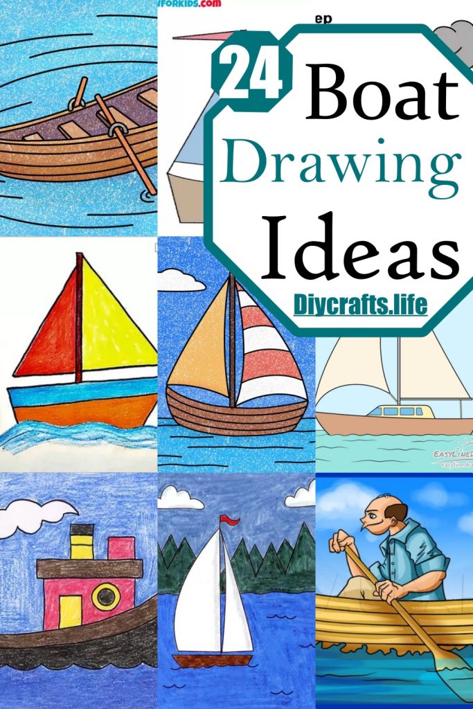 24 Boat Drawing Ideas - How To Draw Boat - DIY Crafts