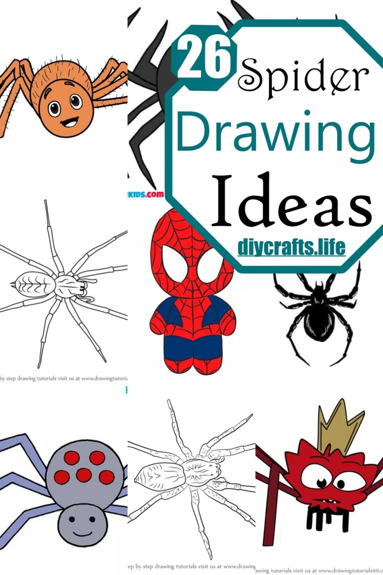26 Spider Drawing Ideas - How To Draw Spider - DIY Crafts