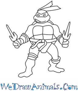 26 Ninja Turtle Drawings With Step By Step Guide - DIY Crafts