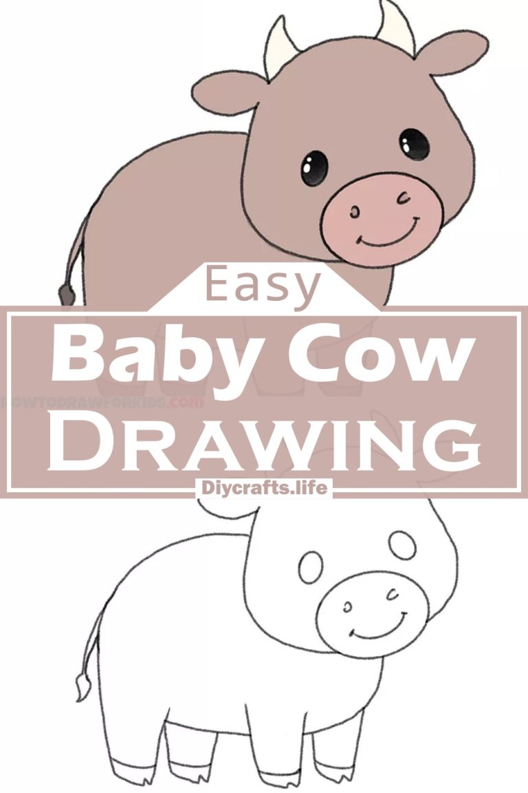 25 Easy Cow Drawings - Step By Step Guide - DIY Crafts
