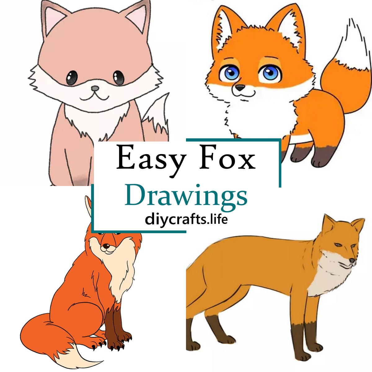29 Easy Fox Drawing Ideas For Kids DIY Crafts 29 Easy Fox Drawing Ideas For Kids DIY Crafts