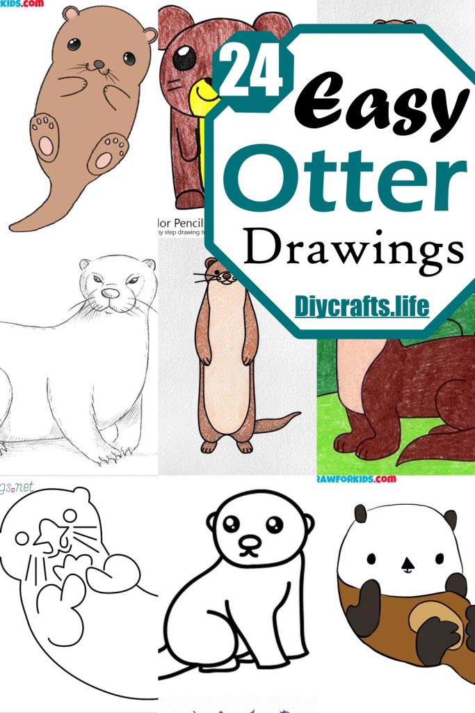 24 Easy Otter Drawings With Step-by-Step Pictures - DIY Crafts