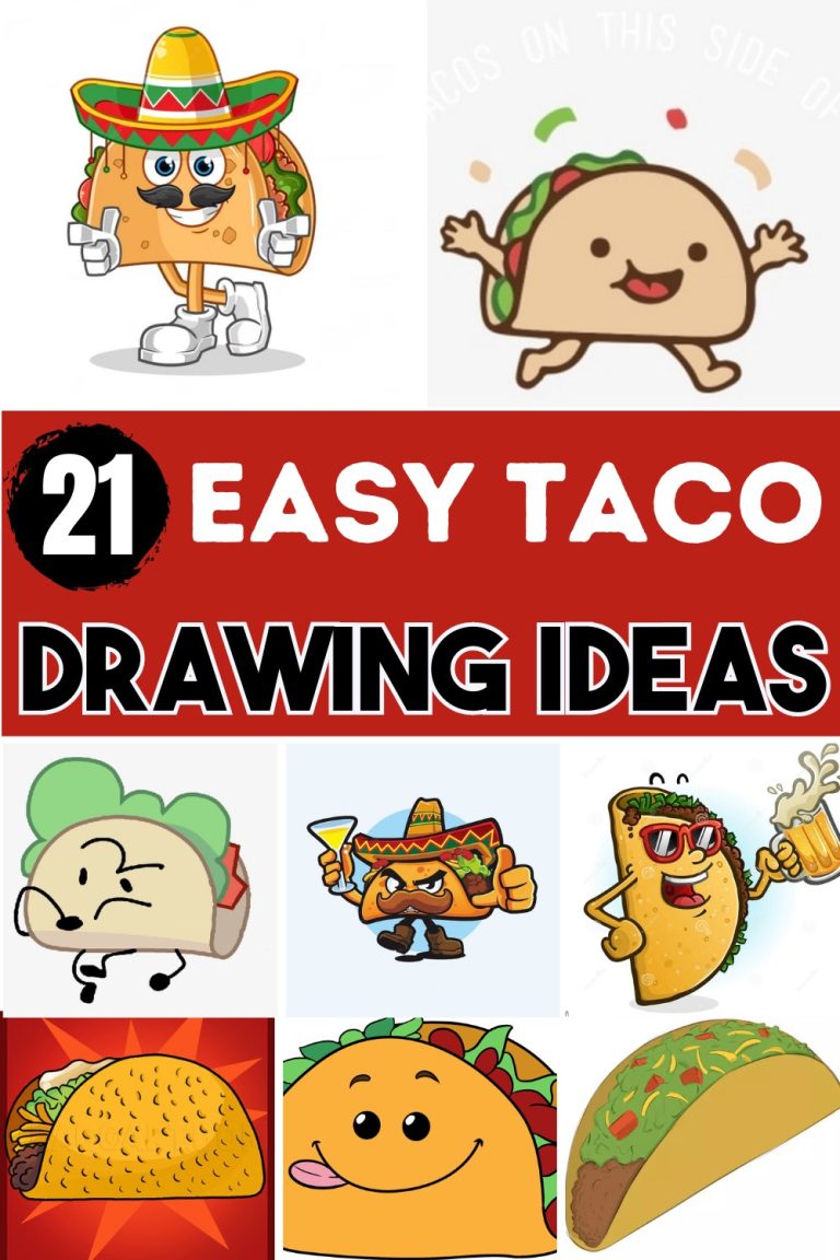 21 Easy Taco Drawing ideas - Step by Step Guide - DIY Crafts