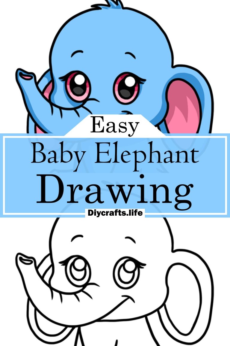 28 Easy Elephant Drawings - Step By Step Guide - DIY Crafts