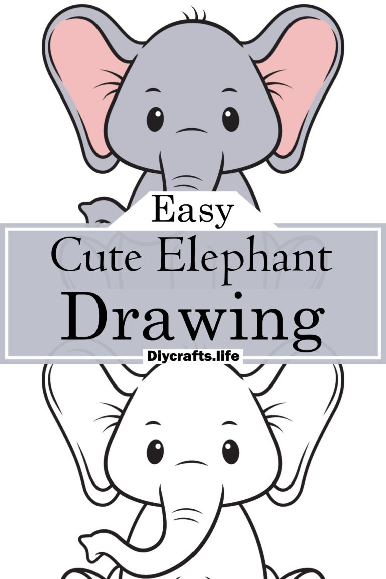 28 Easy Elephant Drawings - Step By Step Guide - DIY Crafts