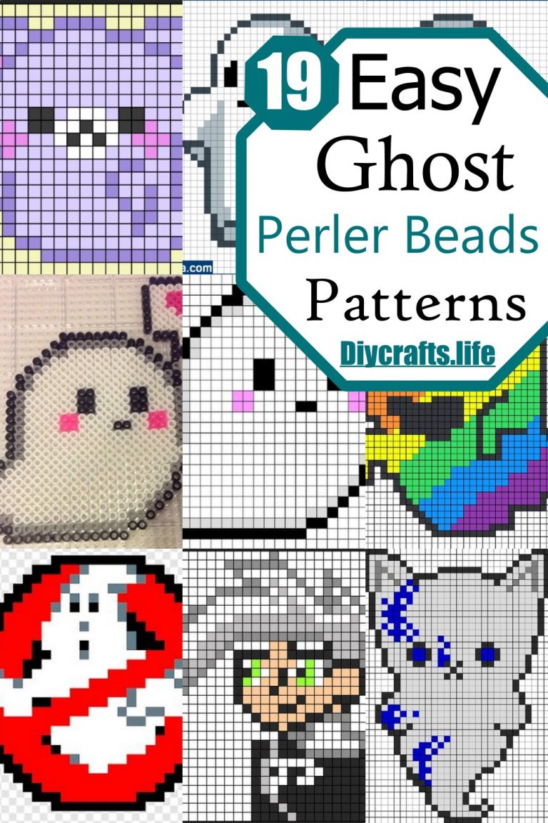19 Easy Ghost Perler Beads Patterns For Kids - DIY Crafts