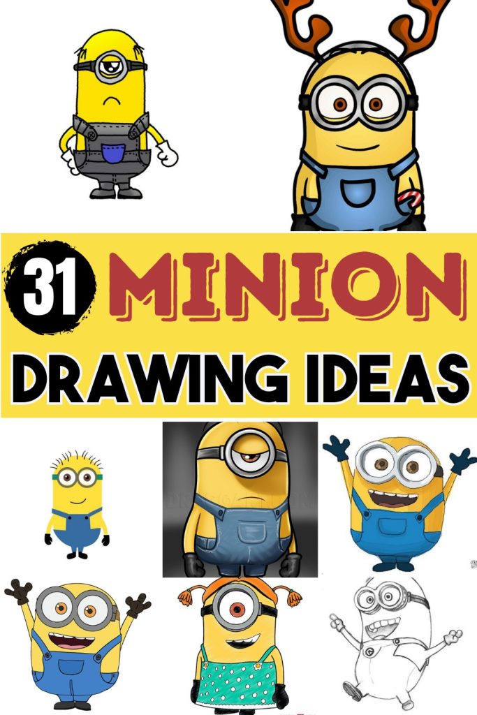 31 Easy Minion Drawings with Step- By-Step Instructions - DIY Crafts
