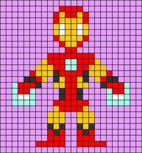 21 Easy Iron Man Perler Beads Patterns - DIY Crafts