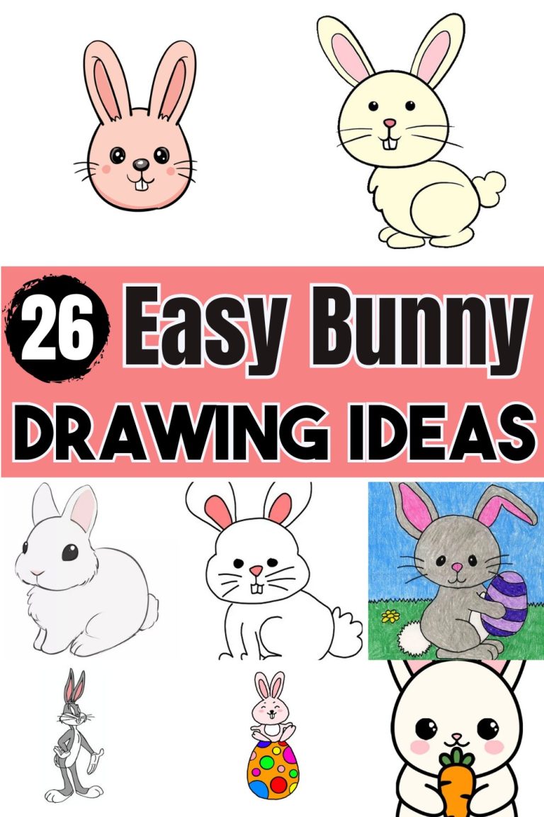 26 Easy Bunny Drawings With Step By Step Guide - DIY Crafts