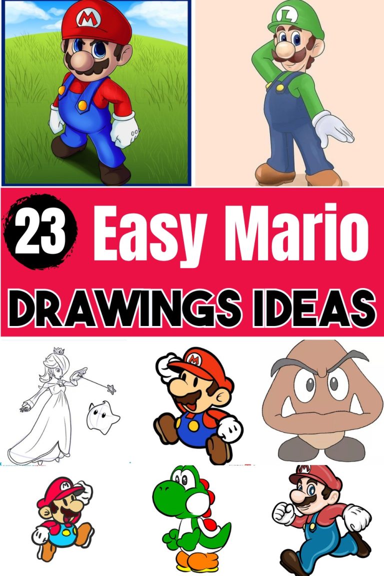 23 Easy Mario Drawings -Step By Step Guide - DIY Crafts