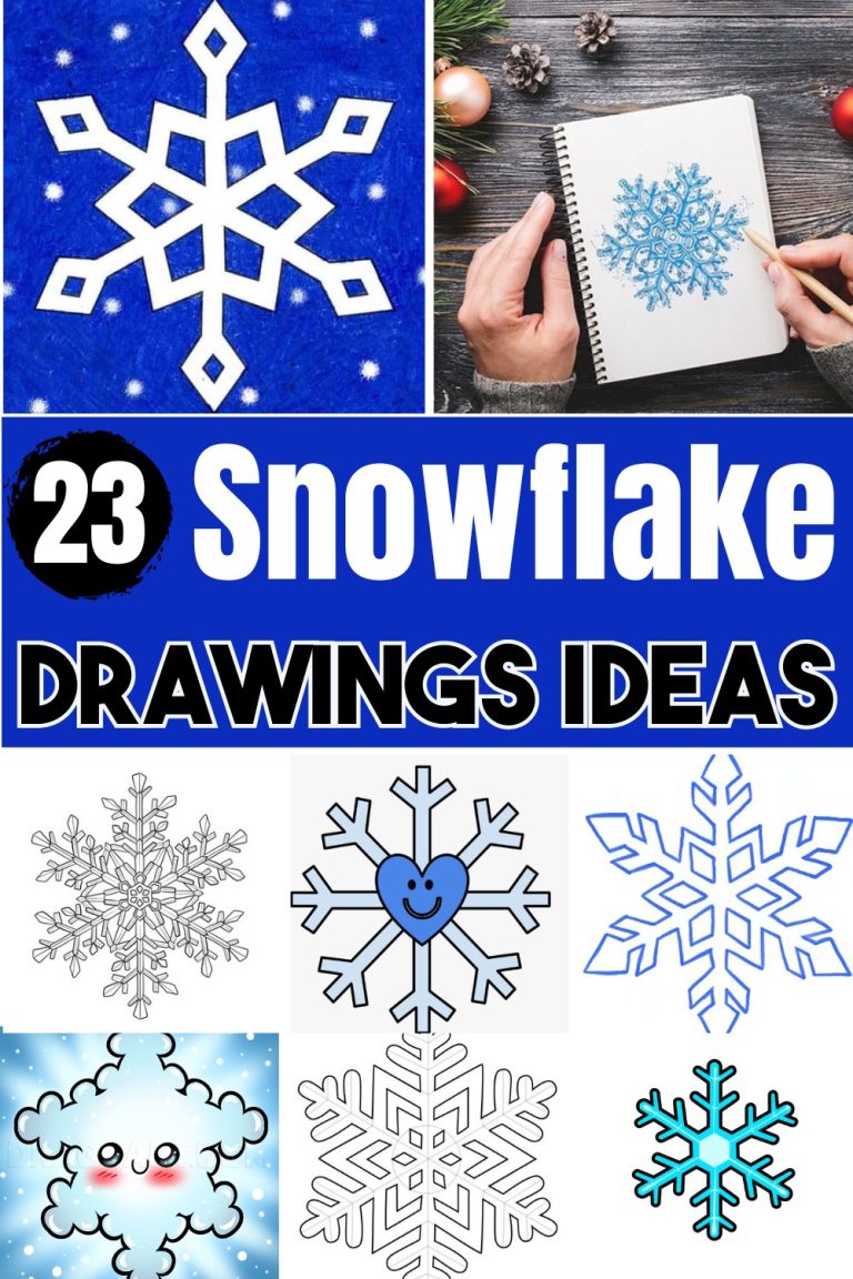 23 Easy Snowflake Drawings - Step by Step Guide - DIY Crafts