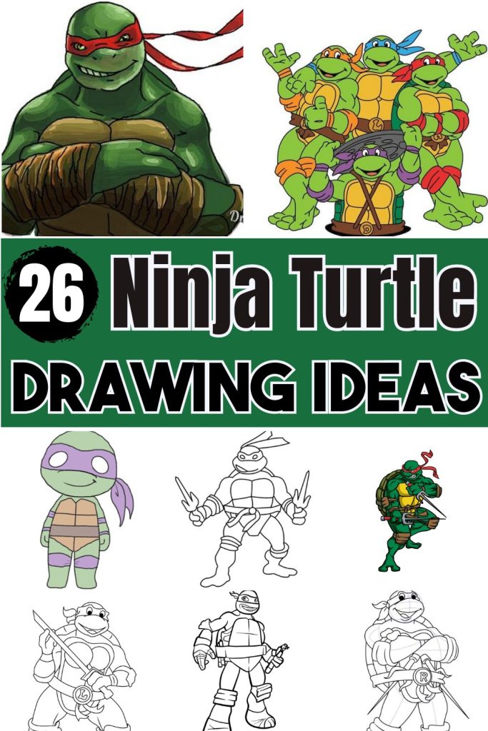 26 Ninja Turtle Drawings With Step By Step Guide - DIY Crafts