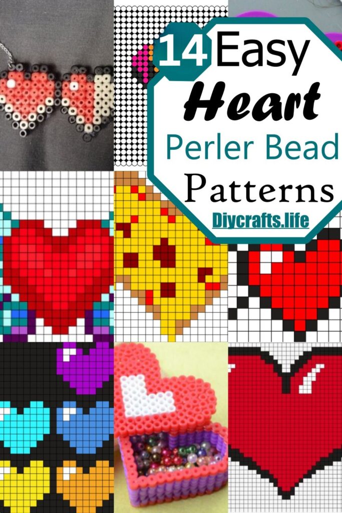 14 Heart Perler Bead Patterns For Showing Love - DIY Crafts