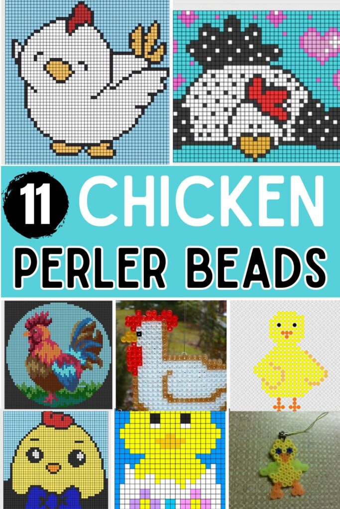 11 Cute Chicken Perler Beads Patterns - DIY Crafts