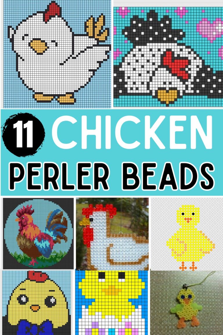11 Cute Chicken Perler Beads Patterns - DIY Crafts