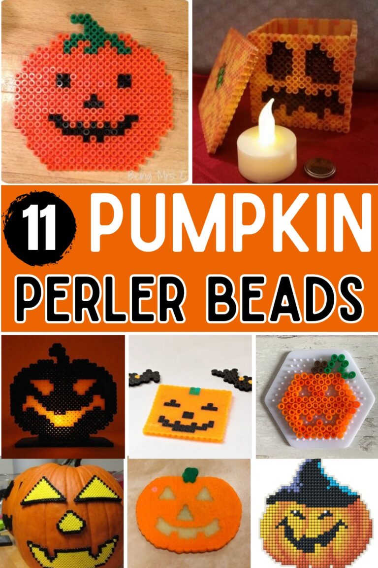 11 Pumpkin Perler Bead Patterns For Halloween - DIY Crafts