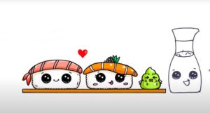 20 Cute Sushi Drawings - How to Draw Sushi - DIY Crafts