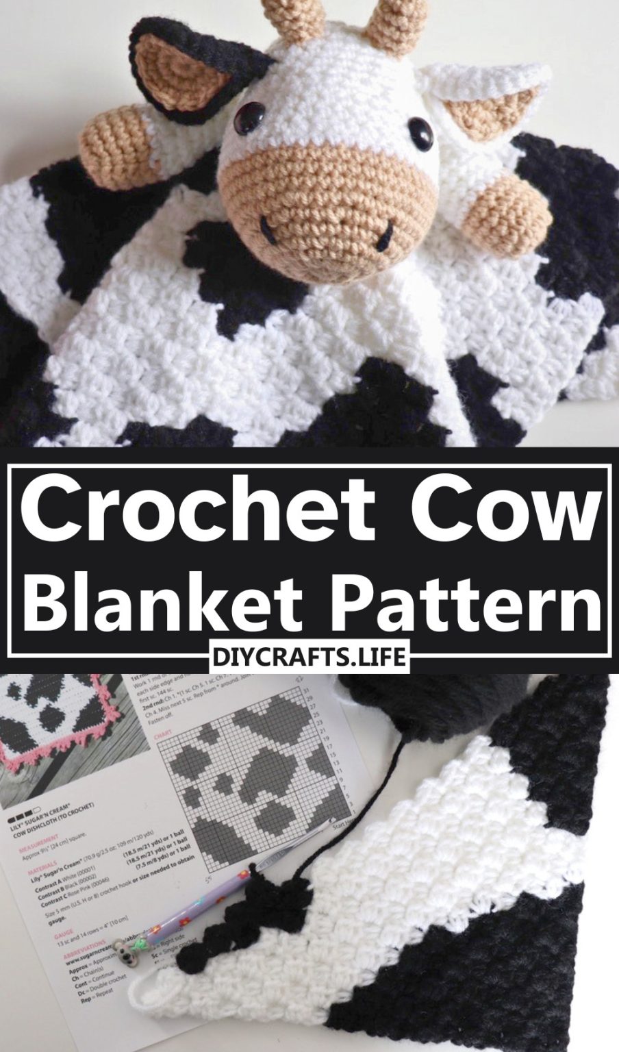 Cute Crochet Cow Blanket Patterns - DIY Crafts