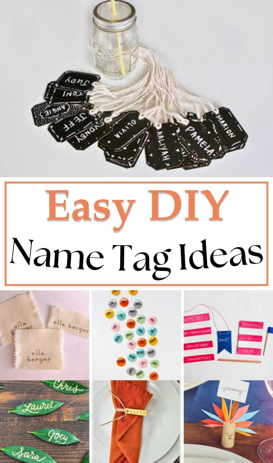 10 Easy DIY Name Tag Ideas - DIY Crafts