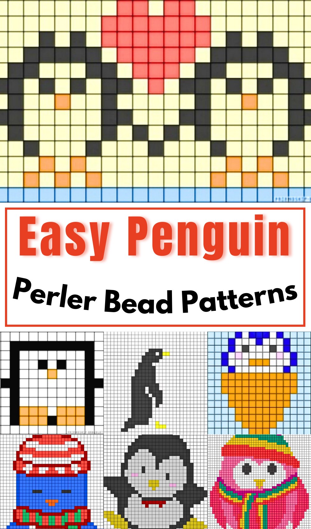 14 Easy Penguin Perler Beads Patterns - DIY Crafts