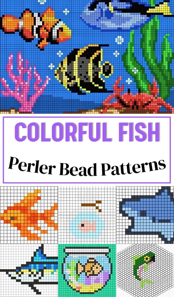 15 Easy Colorful Fish Perler Bead Patterns - DIY Crafts