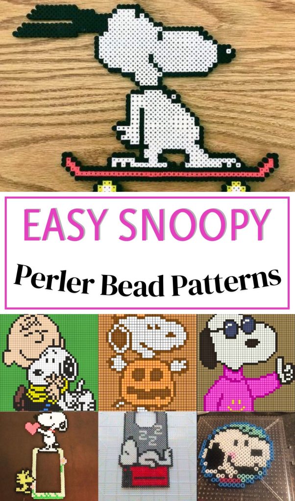 15 Easy Snoopy Perler Beads Patterns - DIY Crafts