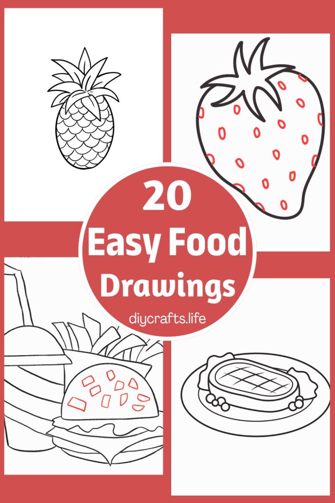 20 Easy Food Drawing Ideas - DIY Crafts