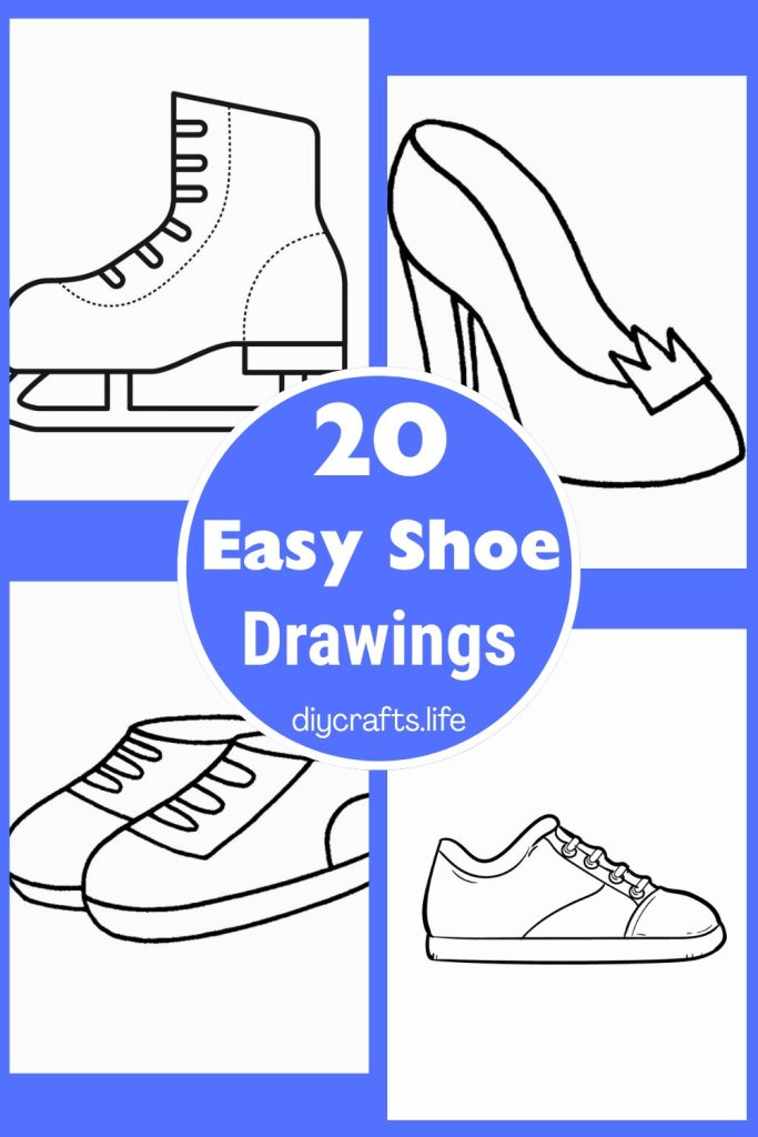 20 Easy Shoe Drawings With Step By Step Guide - DIY Crafts