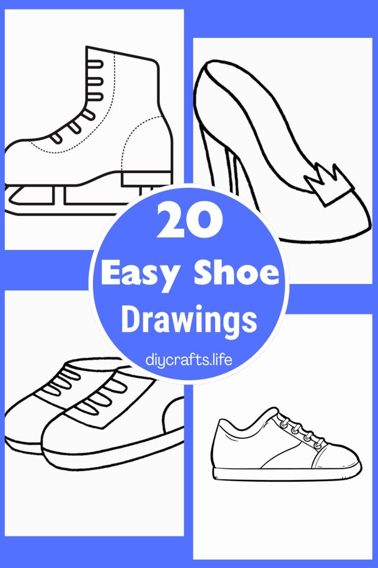 20 Easy Shoe Drawings With Step By Step Guide - DIY Crafts
