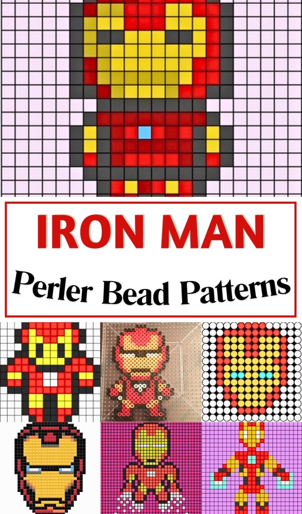 21 Easy Iron Man Perler Beads Patterns - DIY Crafts