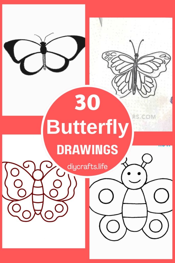 30 Learn Easy Butterfly Drawing Ideas - DIY Crafts