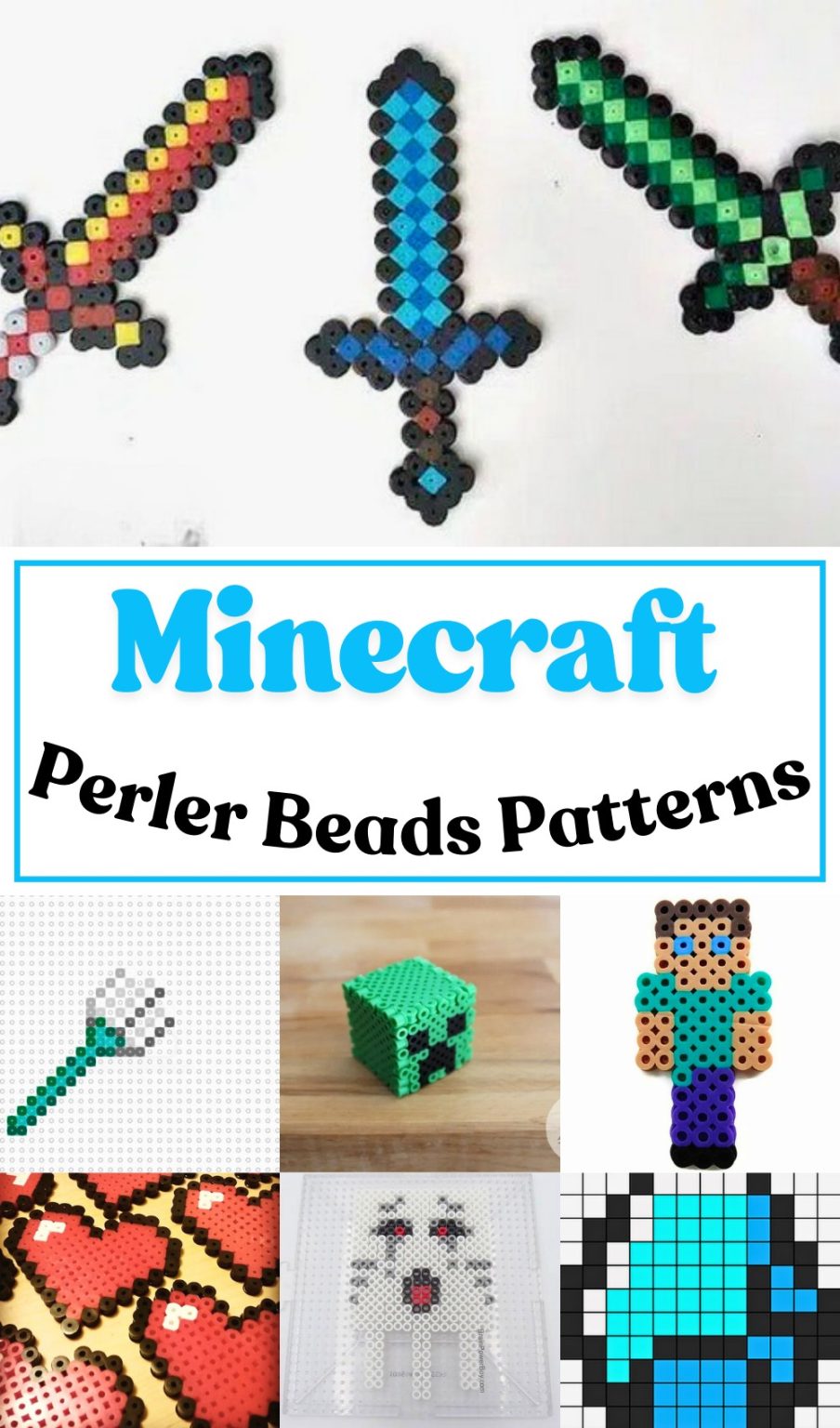 12 Minecraft Perler Bead Patterns Free - DIY Crafts