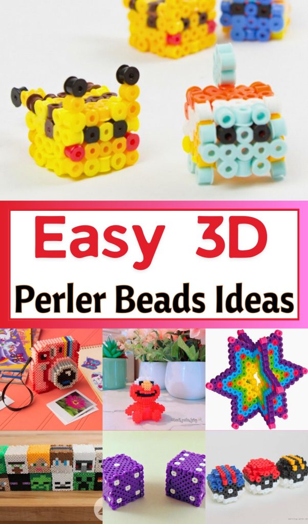 7 3D Perler Bead Patterns Free - DIY Crafts