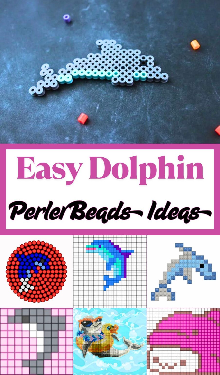 7 Dolphin Perler Beads Patterns Free - DIY Crafts