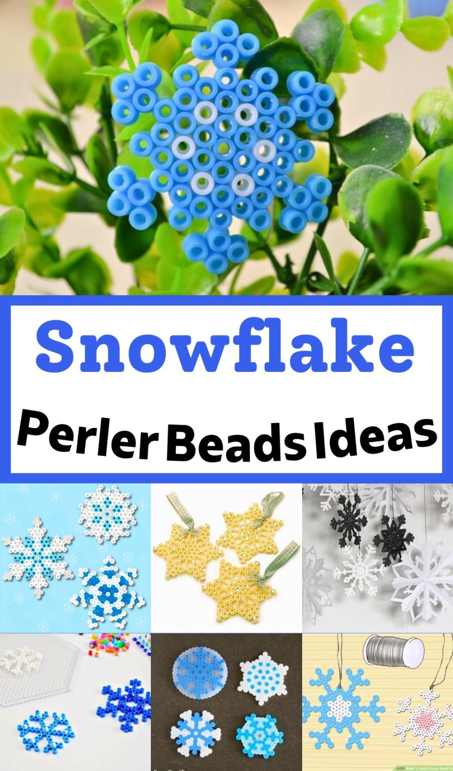 8 Snowflake Perler Beads Patterns For Christmas Decor - DIY Crafts