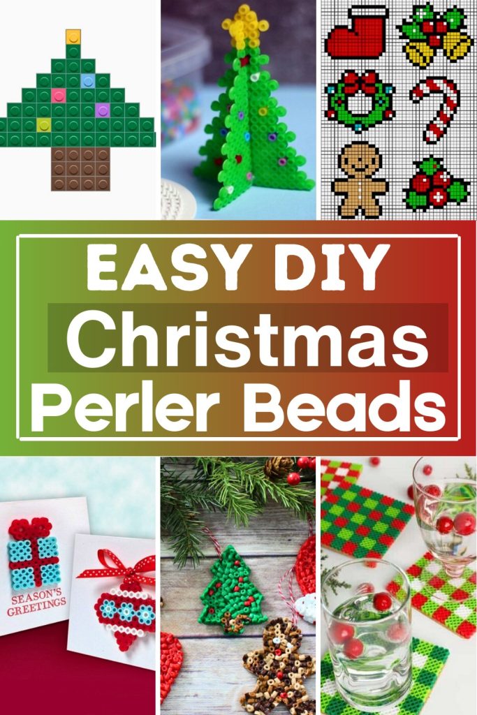 10 Christmas Perler Beads Patterns Free - DIY Crafts