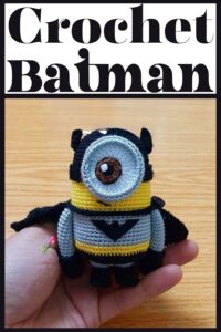Crochet Batman Pattern - Handmade Superhero Charm - DIY Crafts
