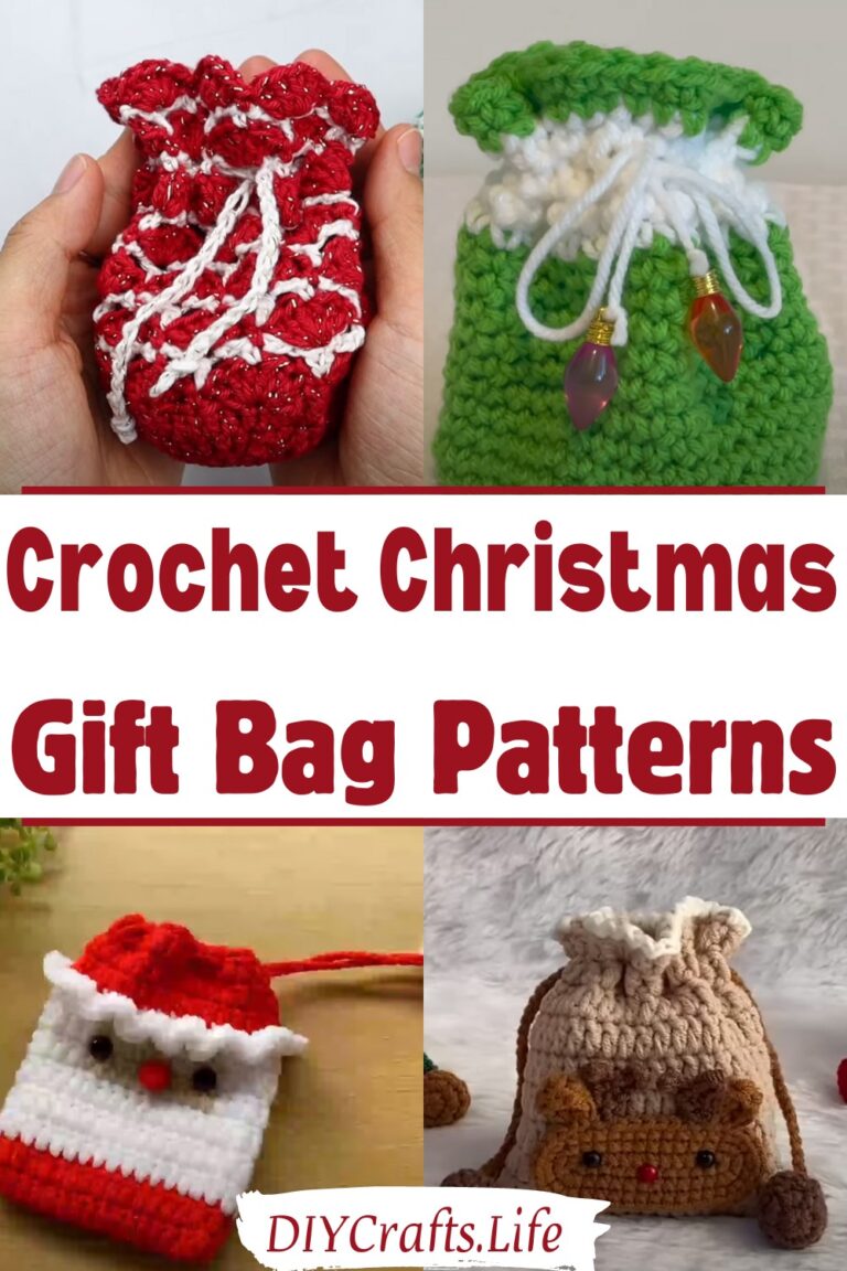 Cute Crochet Christmas Gift Bag Patterns - DIY Crafts