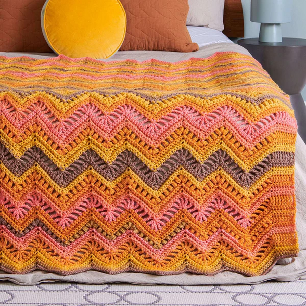 Crochet Ripple Blanket Patterns With Elegant Designs - DIY Crafts
