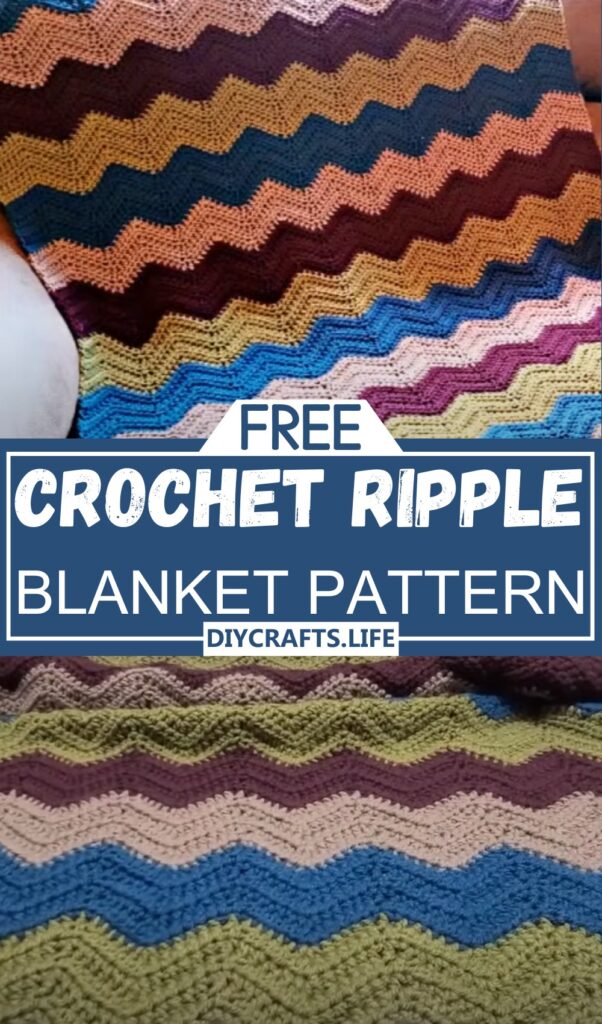 Crochet Ripple Blanket Patterns With Elegant Designs - DIY Crafts