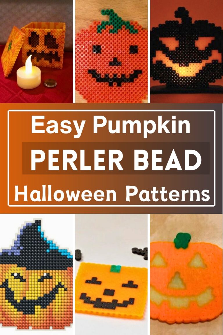 11 Pumpkin Perler Bead Patterns For Halloween - DIY Crafts