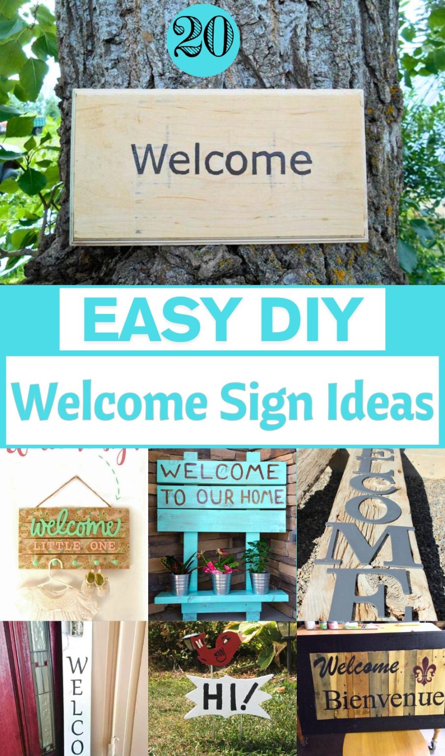 20 DIY Welcome Sign Ideas For Home Entrance - DIY Crafts